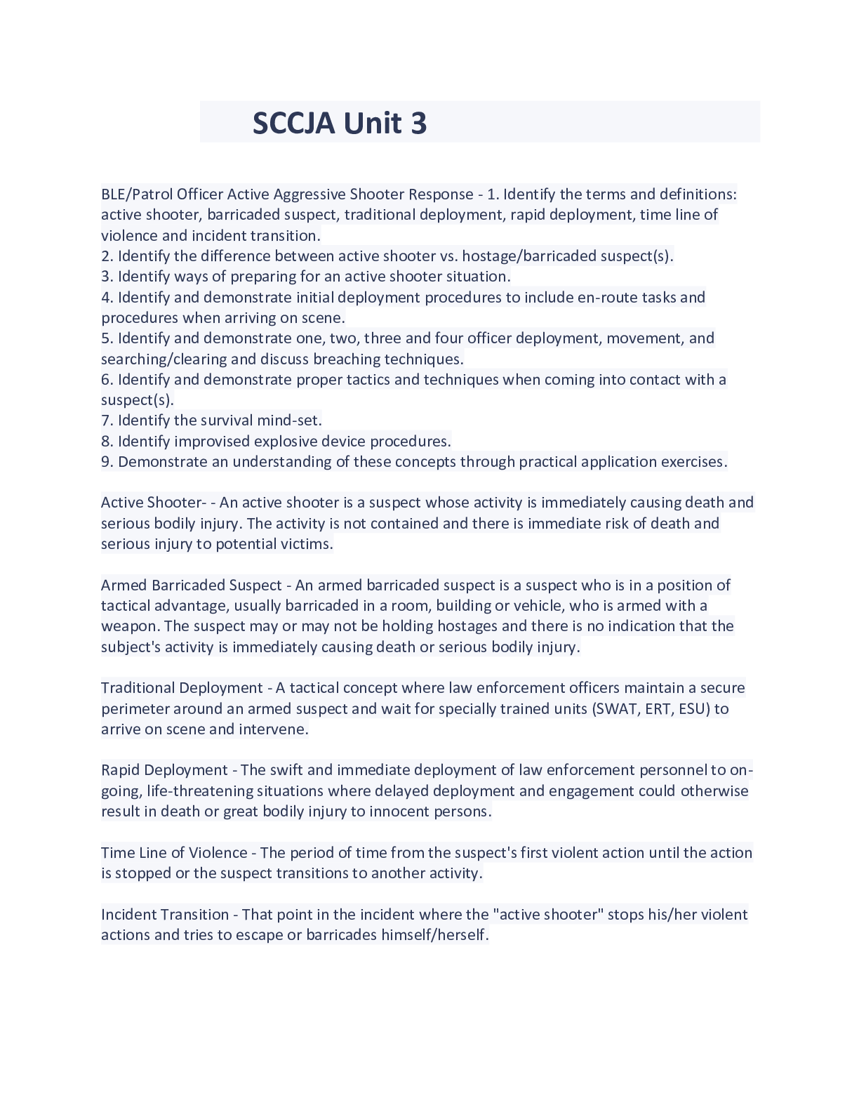 SCCJA Pre-Academy Block 3 Latest Updates - Scholarfriends