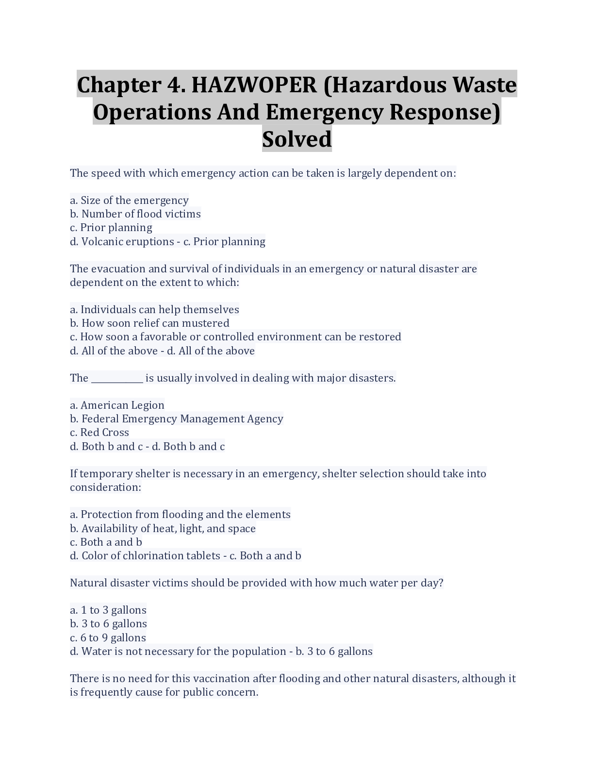 Chapter 4. HAZWOPER (Hazardous Waste Operations And Emergency Response ...