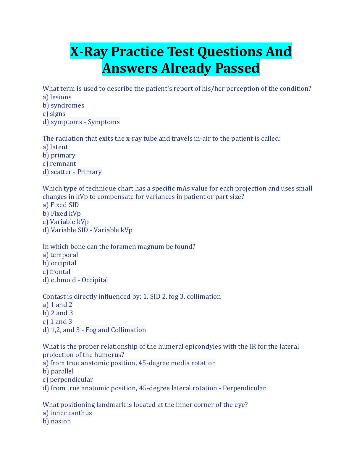 Respiratory Care Practice Exam Already Passed Browsegrades