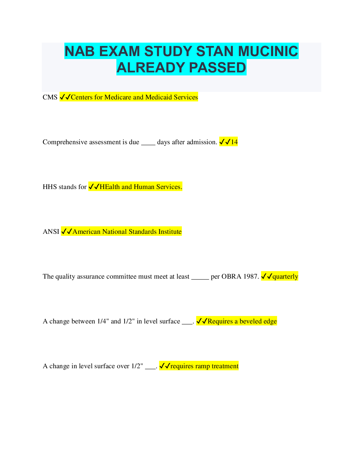 NAB EXAM STUDY STAN MUCINIC ALREADY PASSED - Scholarfriends