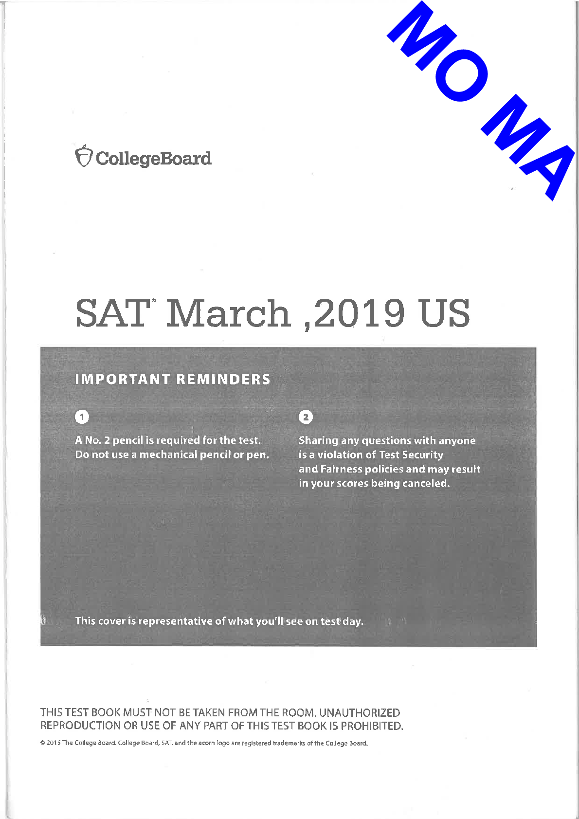 March USA Past Paper SAT QAS - Scholarfriends