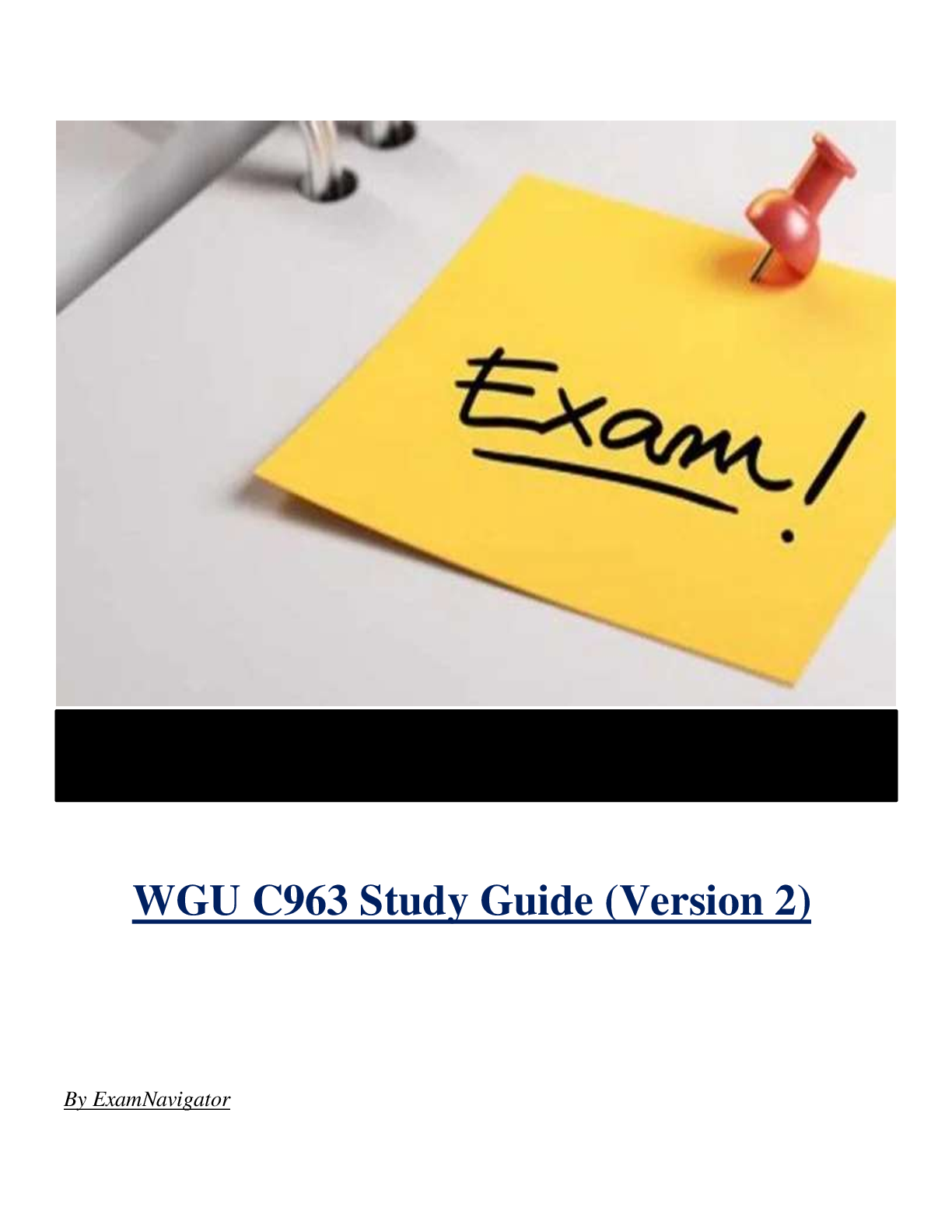 WGU C963 Study Guide (Version 2) ( Latest 2024 / 2025 ) Actual ...