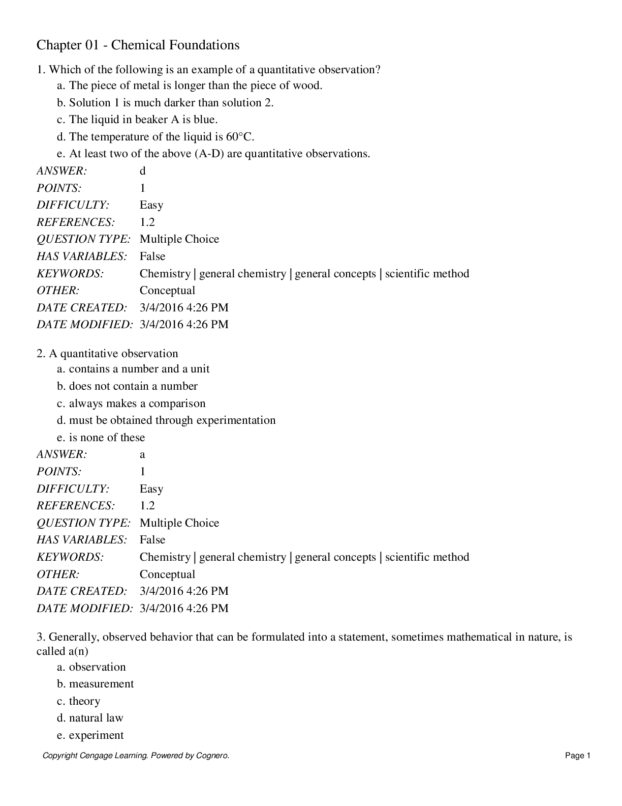 Test Bank for Chemistry 10th Edition Zumdahl All Chapters - Scholarfriends