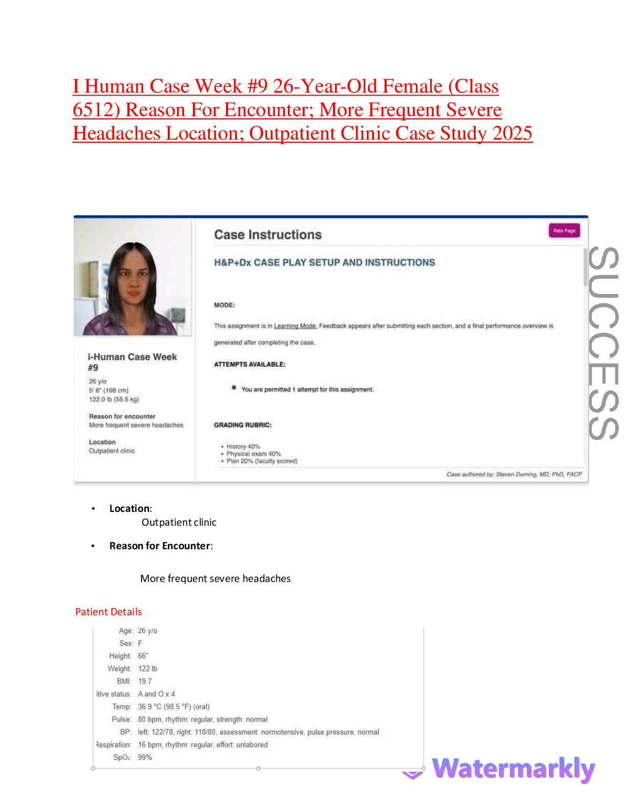 14 Years Old i Human Case Week #2 Reason For Encounter: Bumps On Face ...