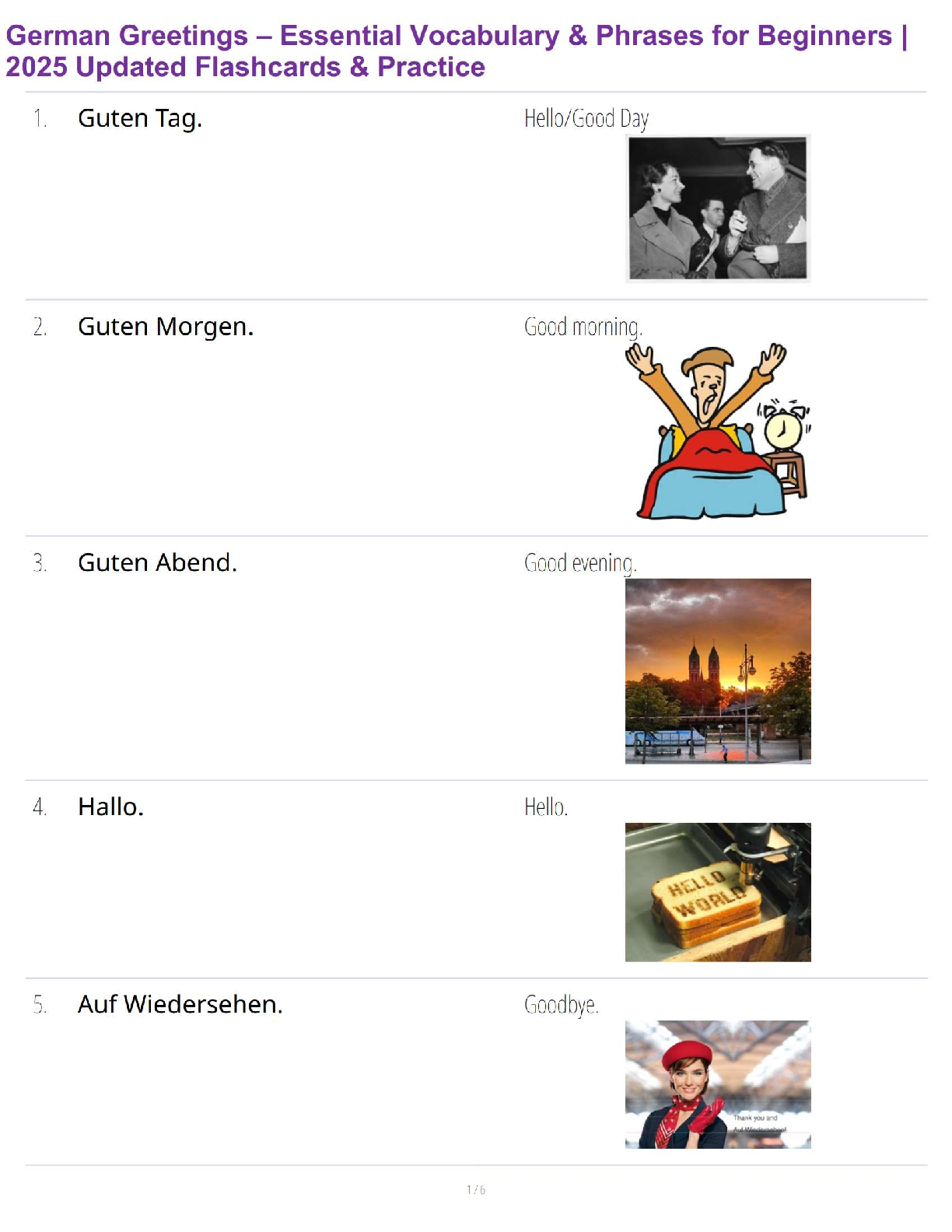 German Greetings – Essential Vocabulary & Phrases for Beginners | 2025 ...