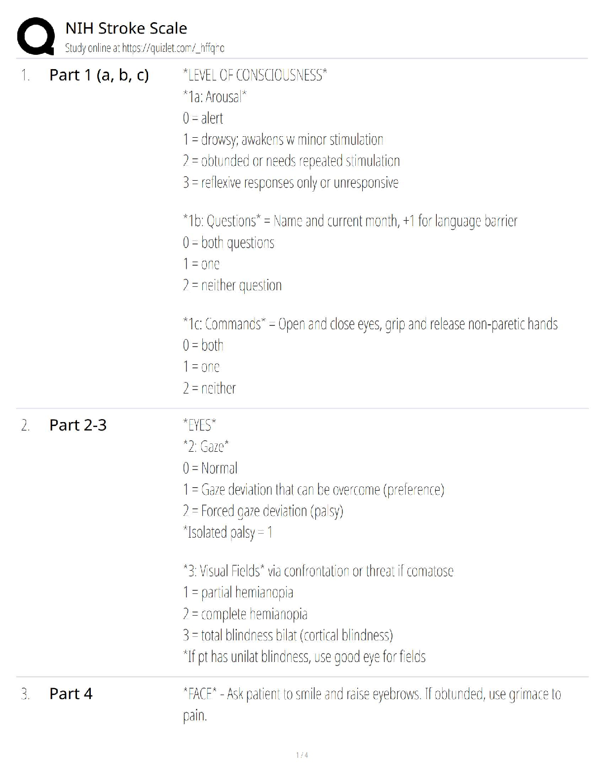 NIH Stroke Scale (NIHSS) / 2025 Updated Version / Complete ...