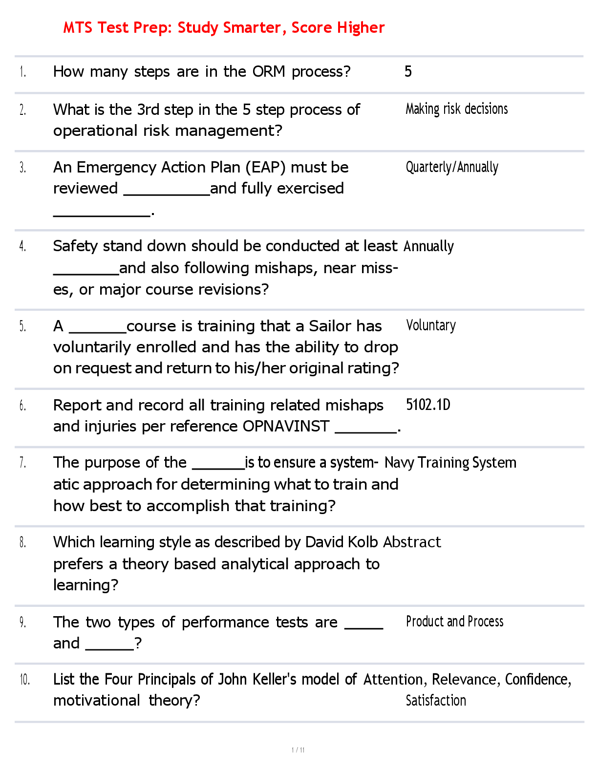 MTS Test 3 Exam Review: Practice & Study Help. - Scholarfriends