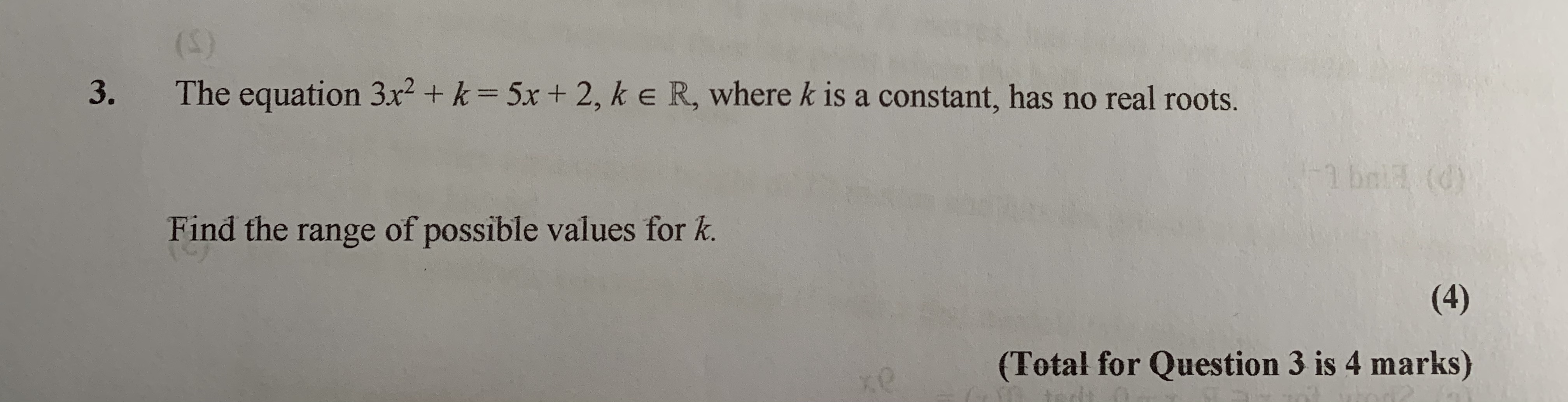 Beverly Hills High Math Math 340 The Equation 3x2 K 5x 2 K E R Where K Is A Constant