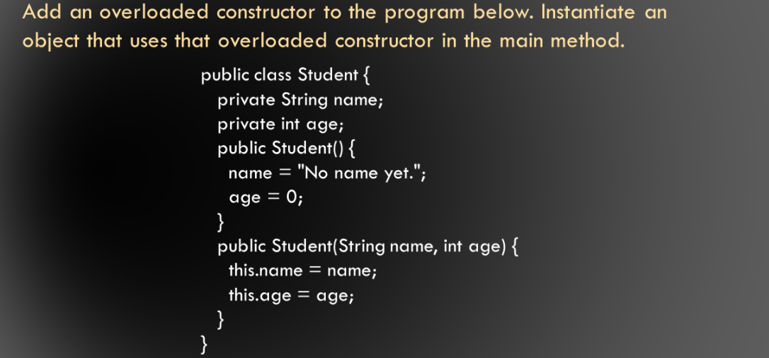 Harvard University Sakfajsf Sakfajsf Kfnaskf Add An Overloaded Constructor To The Program Below