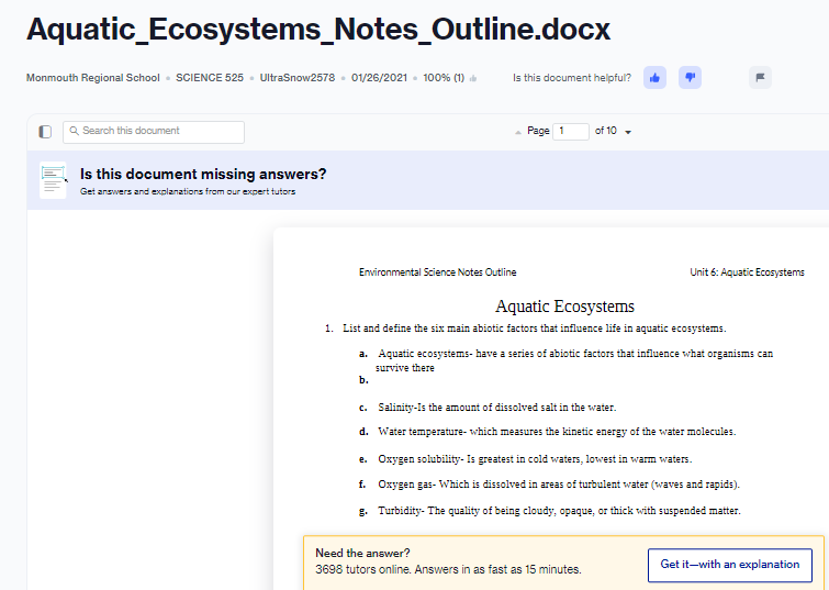 Aquatic_Ecosystems_Notes_Outline