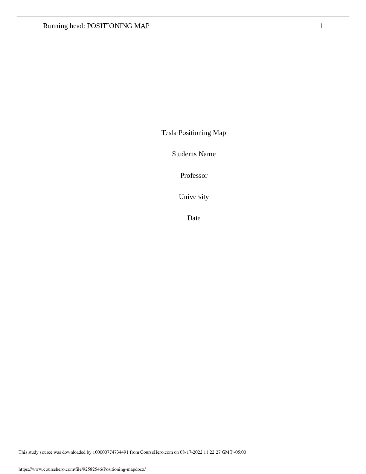 Tesla Positioning Map