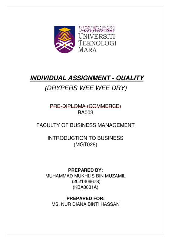 MGT028 - INDVDL ASGMT 2021406678 (Mukhlis) -Pdf (1) Universiti ...