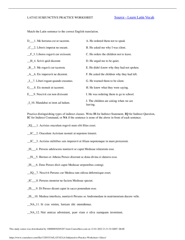 LAT102_L6_Subjunctive_Practice_Worksheet_v3 Rio Salado Community ...