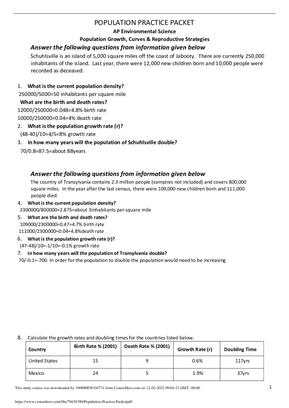 Population_Practice_Packet Dulaney High APES 101