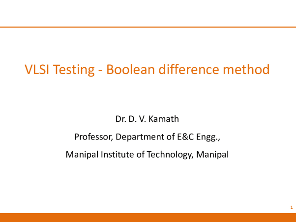 Testing_Boolean_difference Manipal Institute of Technology ELECTRONIC 5665
