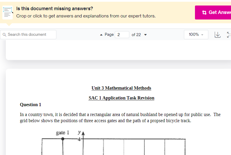 2016 SAC 1 Revision/Unit 3 Mathematical Methods SAC 1 Application Task ...