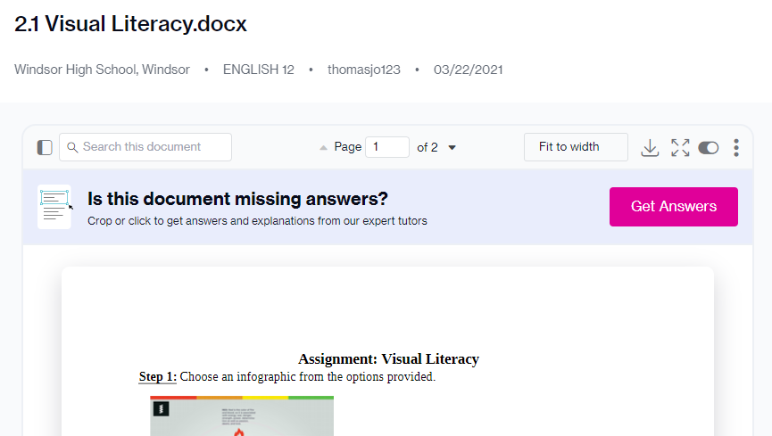 Assignment: Visual Literacy