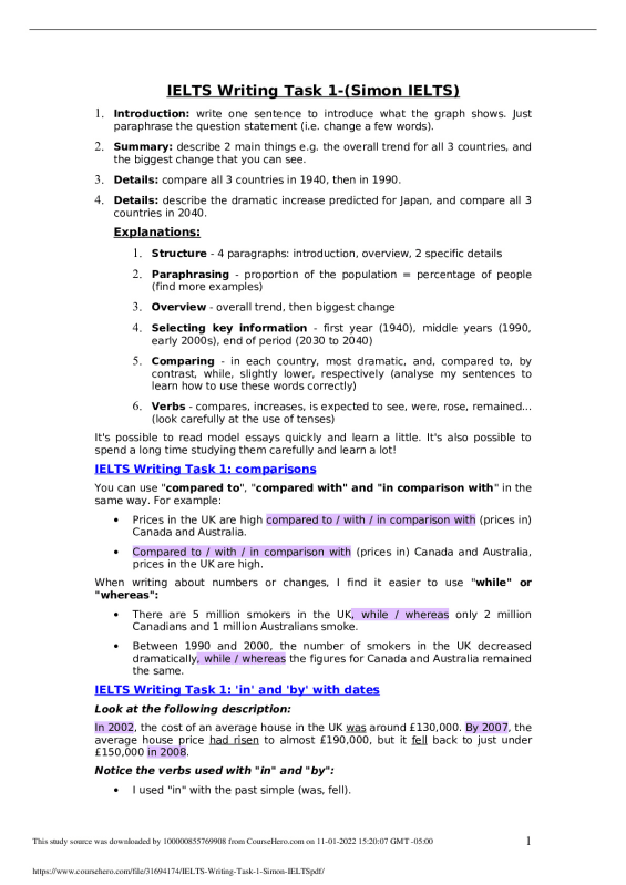 ENGLISH 101 IELTS Writing Task 1-(Simon IELTS)