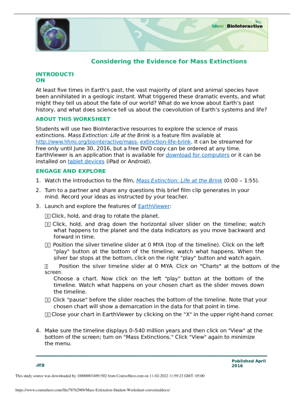 Mass-Extinction-Student-Worksheet-converted St. Scholastica's College ...
