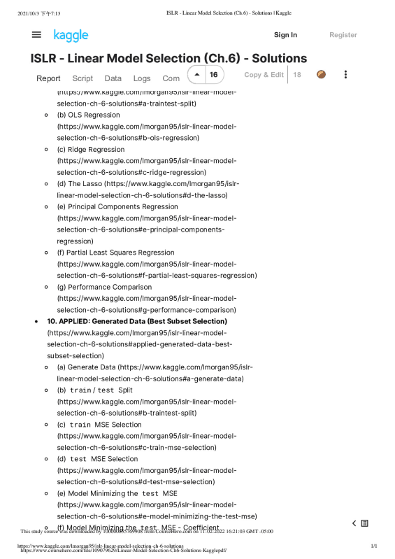 Washington University in St Louis BIOL 2960 ISLR - Linear Model ...