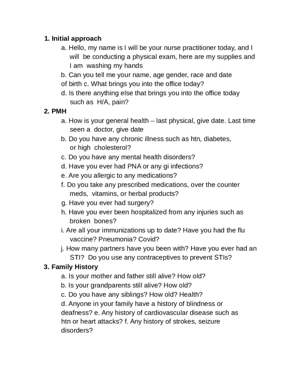 head to toe script United States University NURSING FN MSN 572