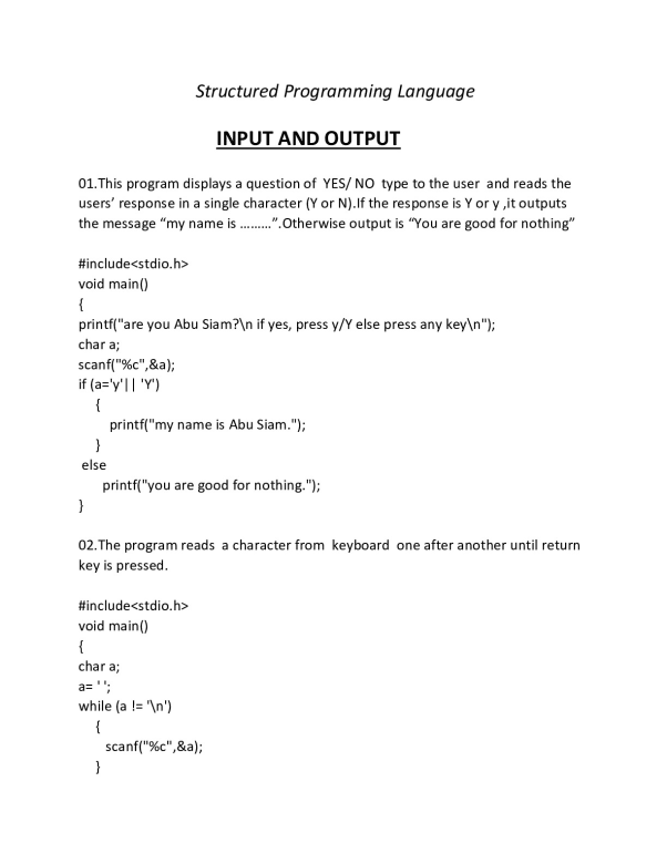 Cse Structured Programming Language University Of Dhaka Cse 1121