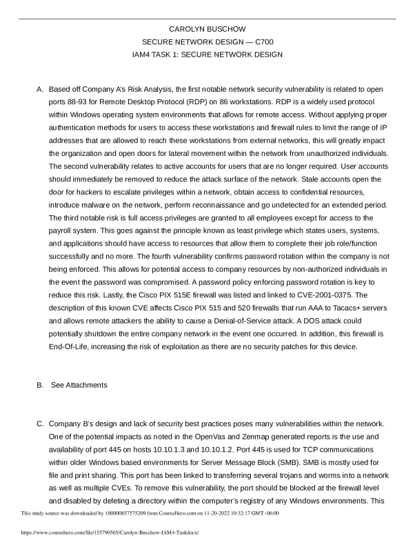 Carolyn_Buschow_IAM4_Task Western Governors University INFORMATIO C700