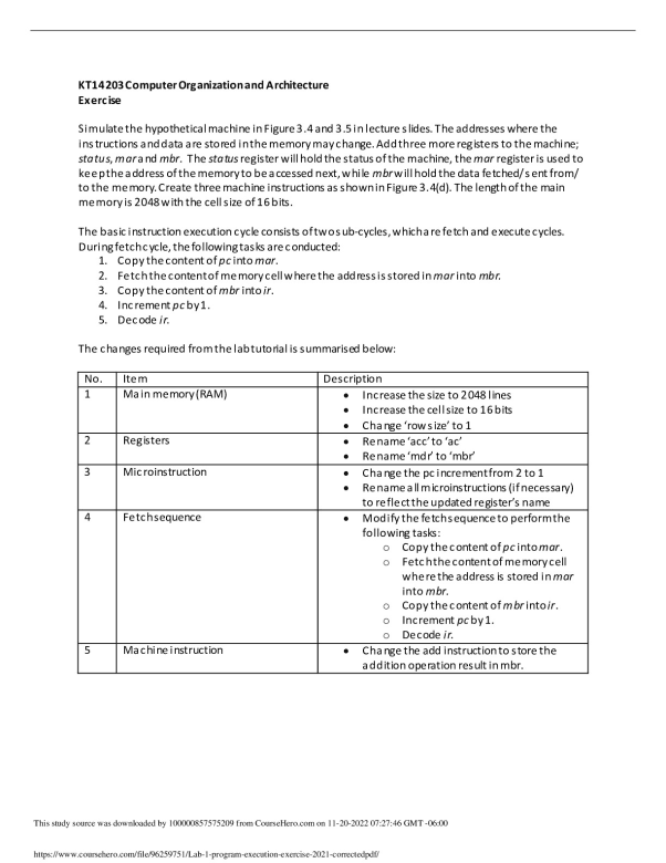 Lab 1 program execution exercise 2021 - corrected San Jose State ...