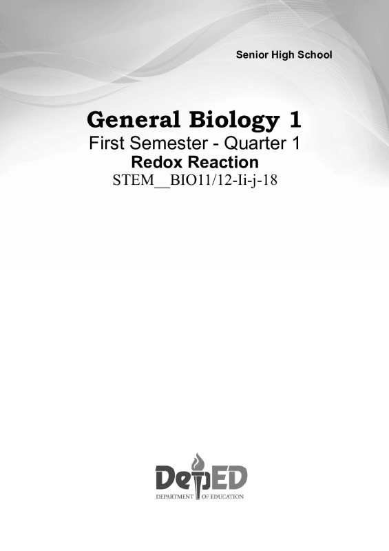 General Biology1 Module 15 University Of The Philippines Diliman Biology 001