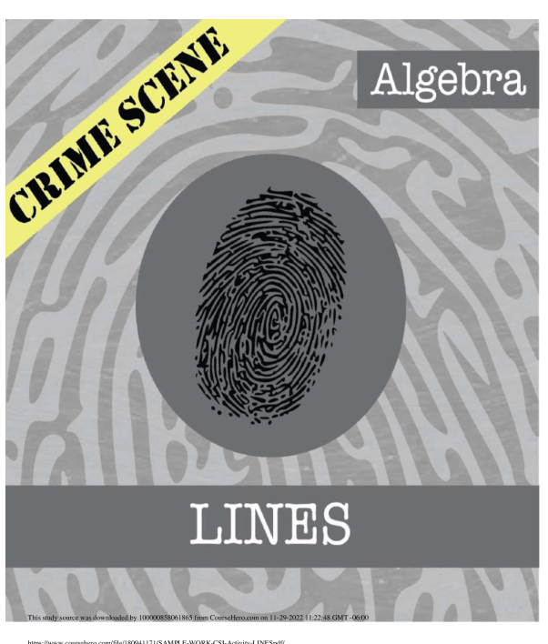 SAMPLE WORK CSI Activity LINES Los Obispos Middle School BA 124