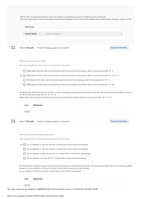 Math_Tutorial_Review 32 Australian National University MATH 1005