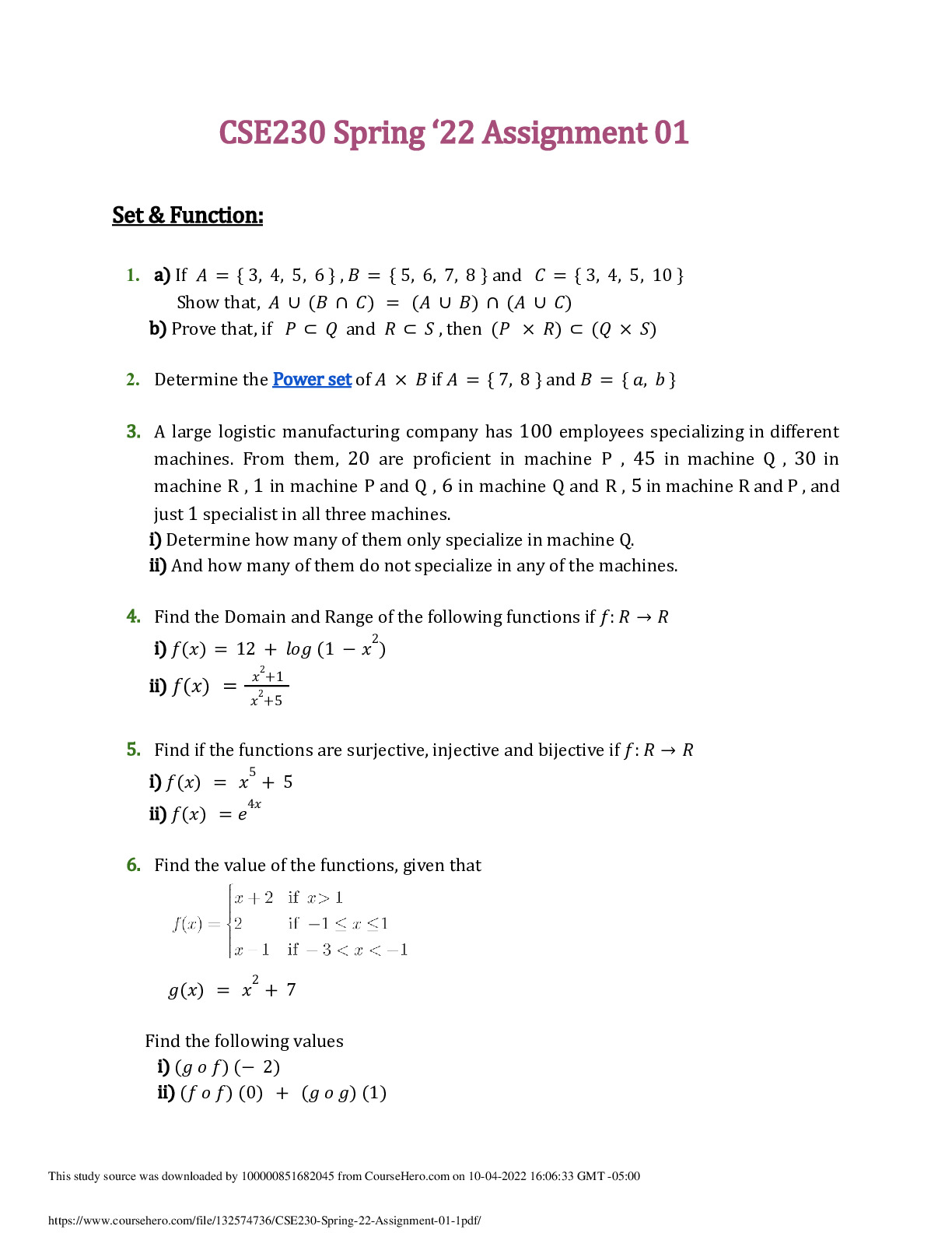 CSE230 Spring '22 Assignment 01