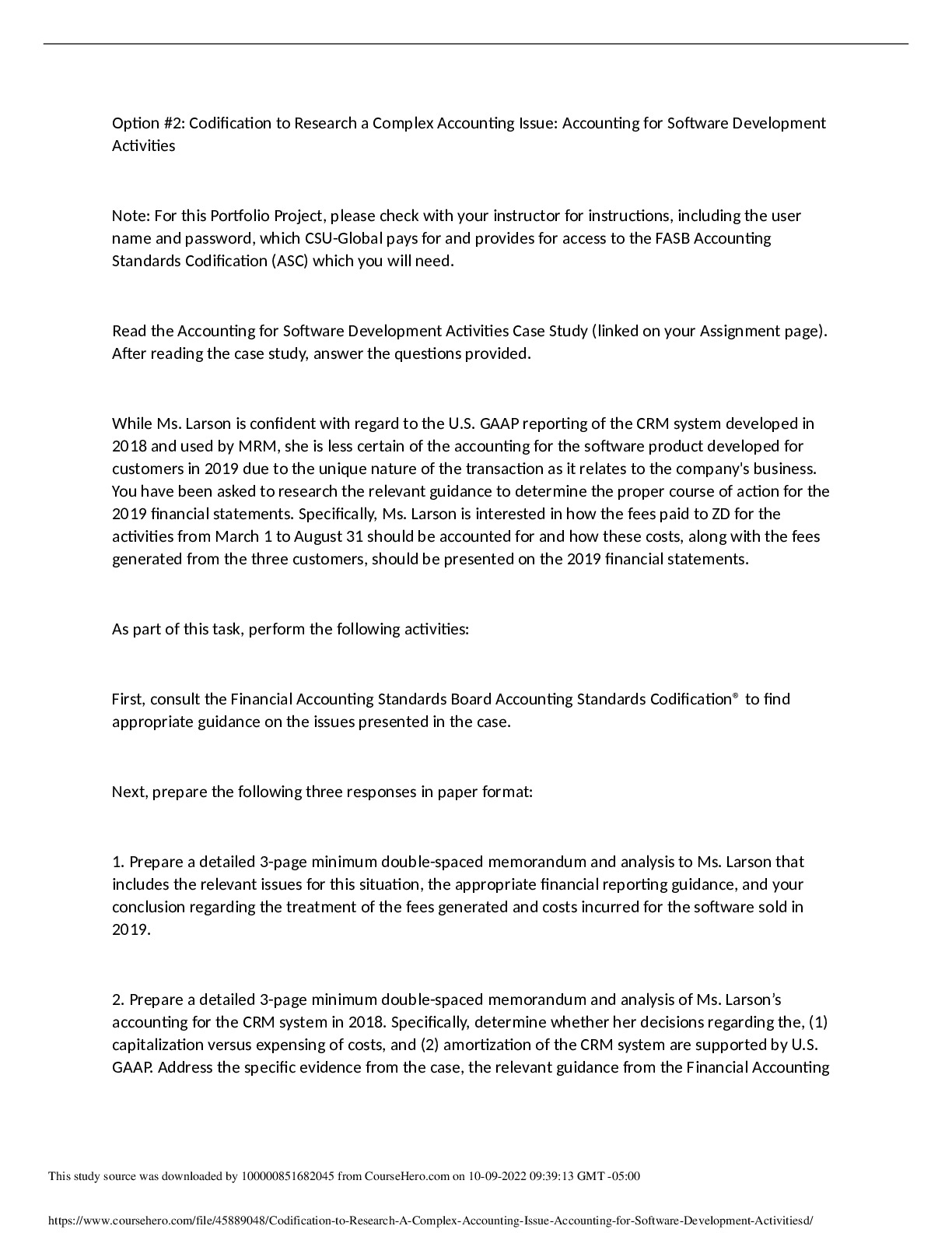 Codification to Research A Complex Accounting Issue Accounting for ...
