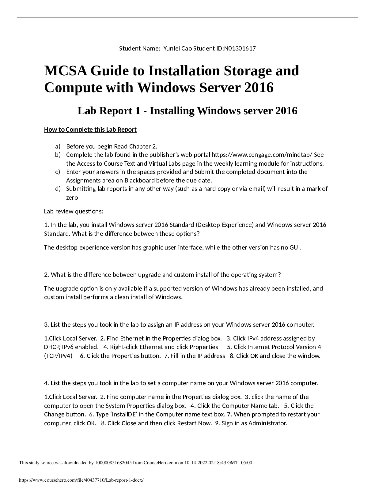 MCSA Guide to Installation Storage and Computer with Windows Server ... MCSA Guide to Installation Storage and Computer with Windows Server ...