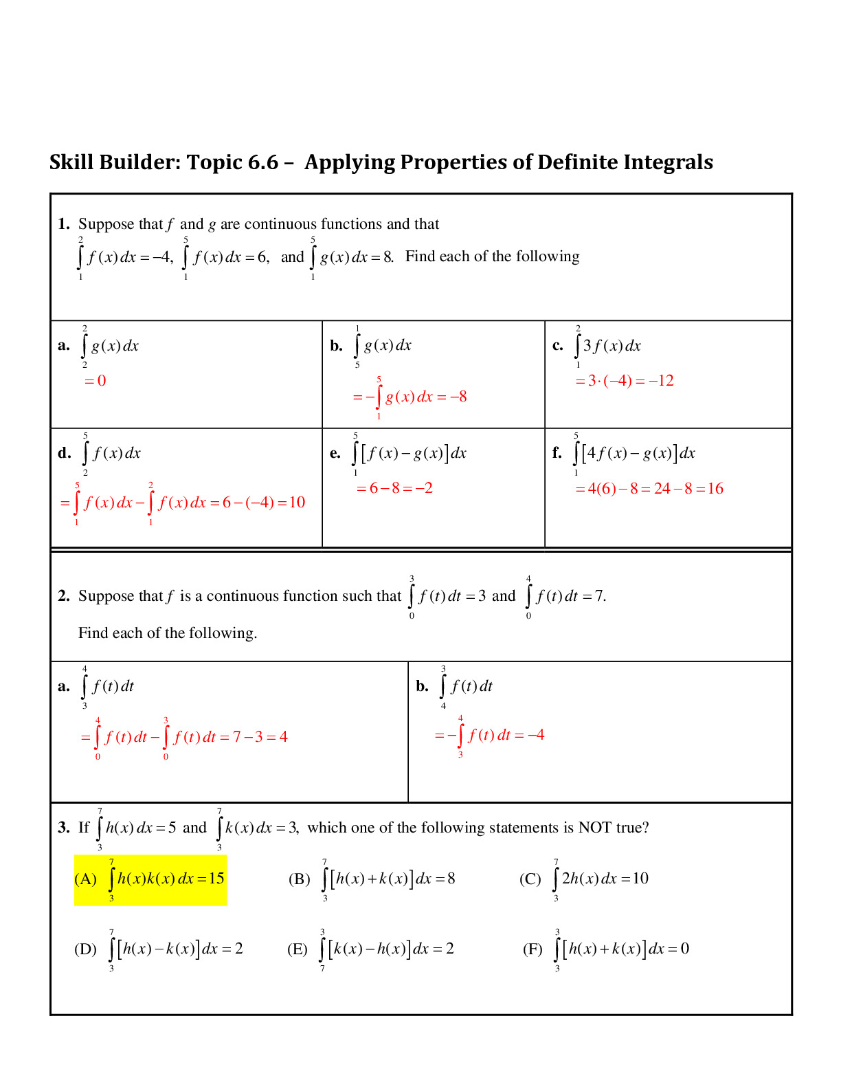 Copy of 6.6-WS SOL-Applying Properties of Definite Integrals