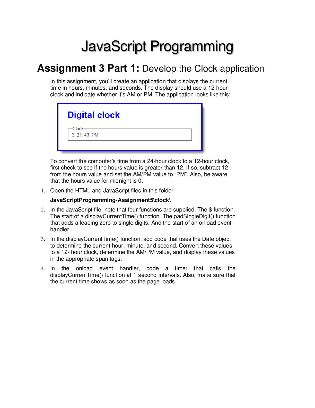 Assignment3-Instructions Conestoga College OLRN 1561 JavaScript Programming