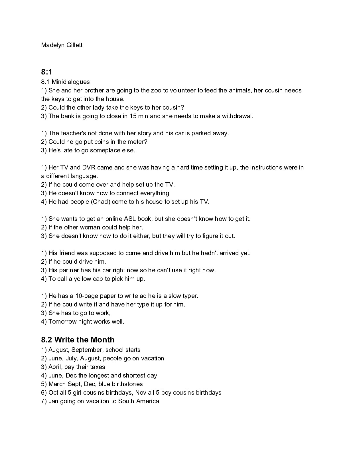 ASL2 Unit 8. Carson-Newman University ASL 2