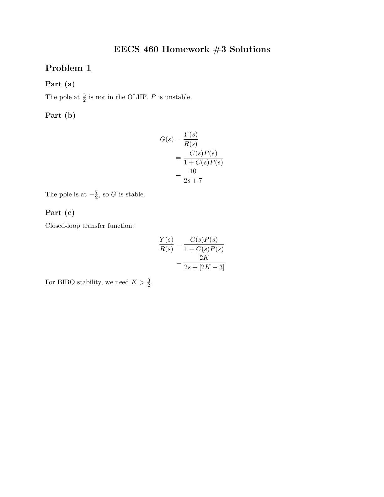 HW03_solutions. University of Michigan EECS 460