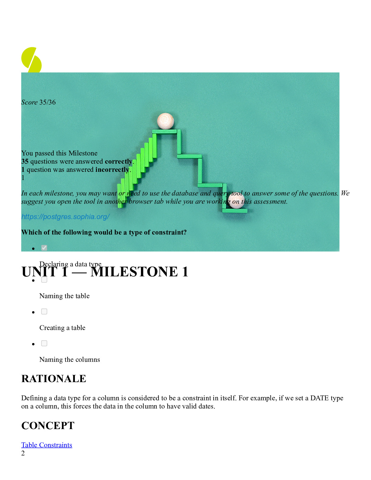 Western Governors University DATABASE 0047relational_database_unit_1_milestones_1 UNIT 1 ...