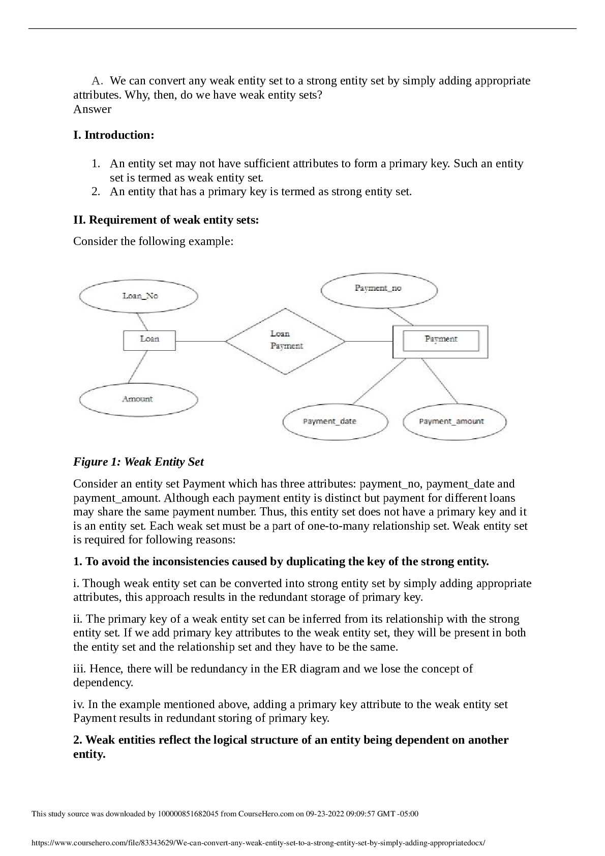 IIT KanpurNETWORKING 102We can convert any weak entity set to a strong entity set by simply ...