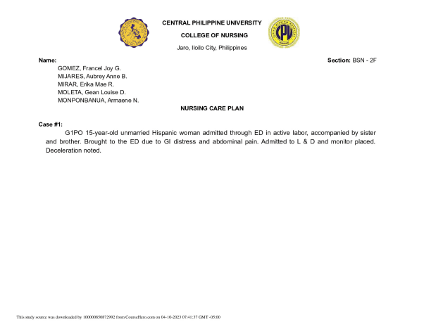 Group-1_NCP.docx Central Philippine University - Jaro, Iloilo City BSN 1001