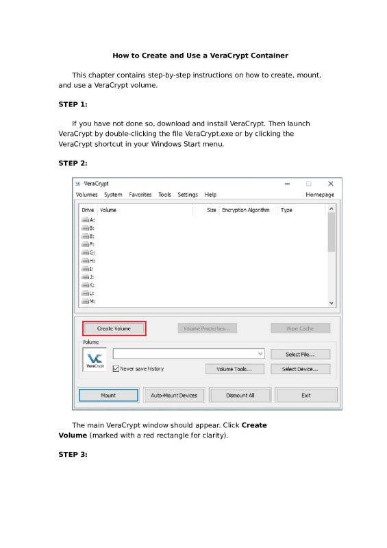 How to Create and Use a VeraCrypt Container