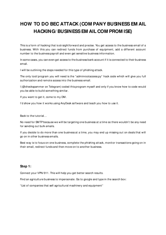 HOW TO DO BEC PHISHING ATTACK.