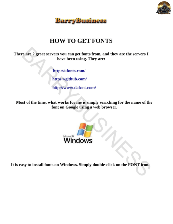 HOW TO GET FONTS