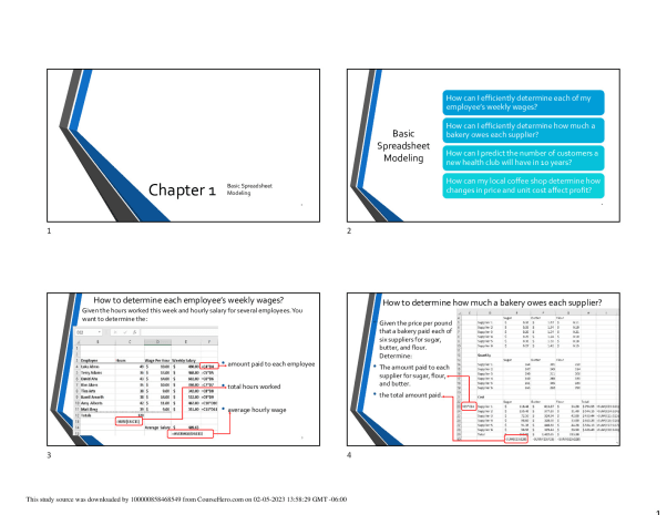 CH01- Basic Spreadsheet Modeling. University of Balamand FOBM FINE210