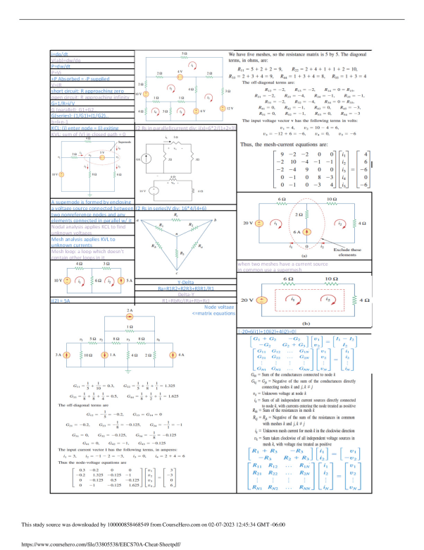 EECS70A Cheat Sheet. University of California, Irvine EECS 70a
