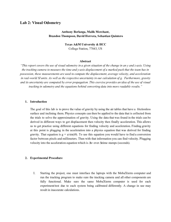 Lab 2 _ Report_BThompson Texas A&M University ENGR 216