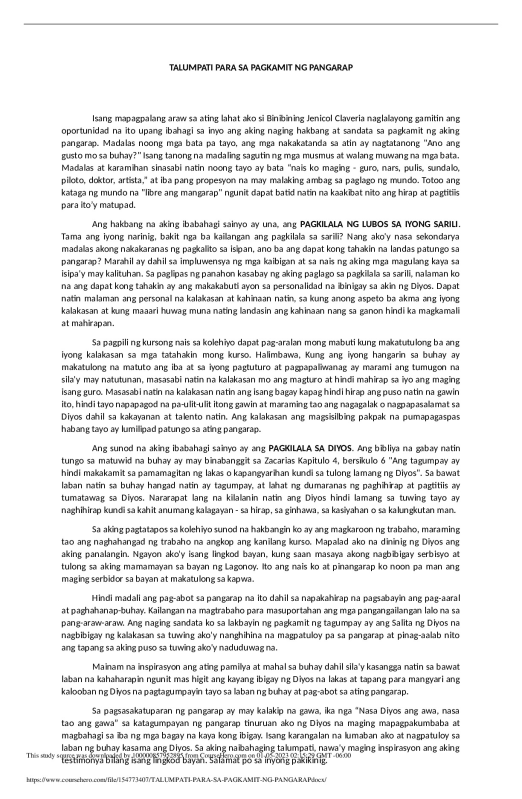 TALUMPATI PARA SA PAGKAMIT NG PANGARAP Partido State University COLLEGE OF BSBA-FM