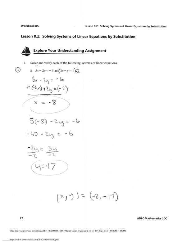 8.2. Calgary Christian High School MATH 10C