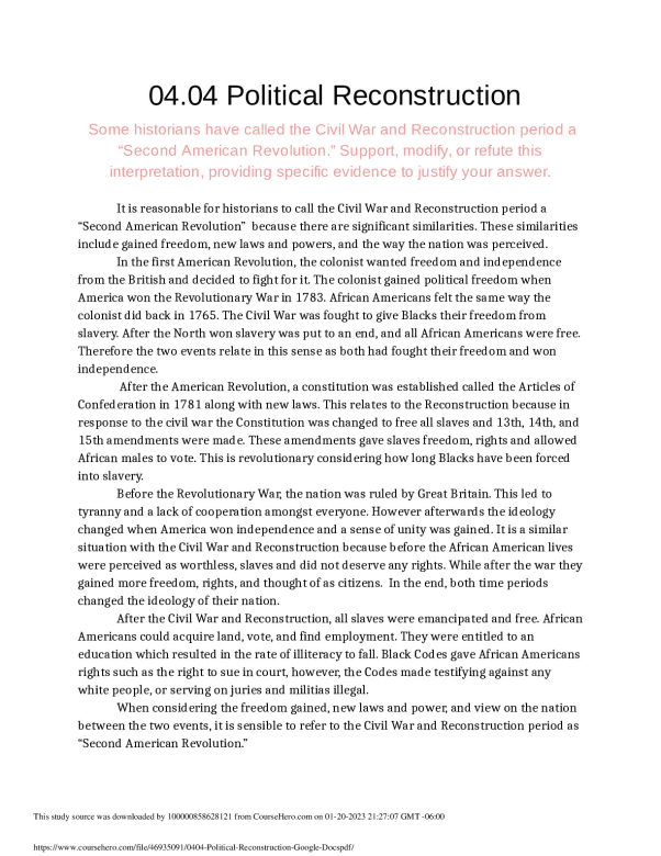 04.04 Political Reconstruction - Google Docs Florida Virtual High ...